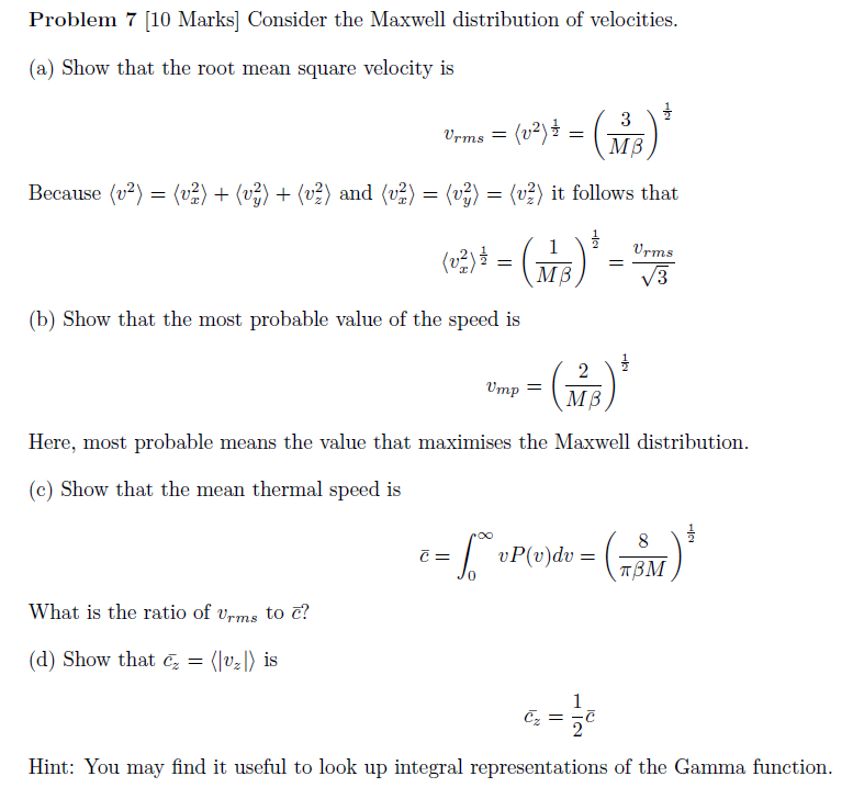 Solved Problem 7 (10 Marks] Consider the Maxwell | Chegg.com
