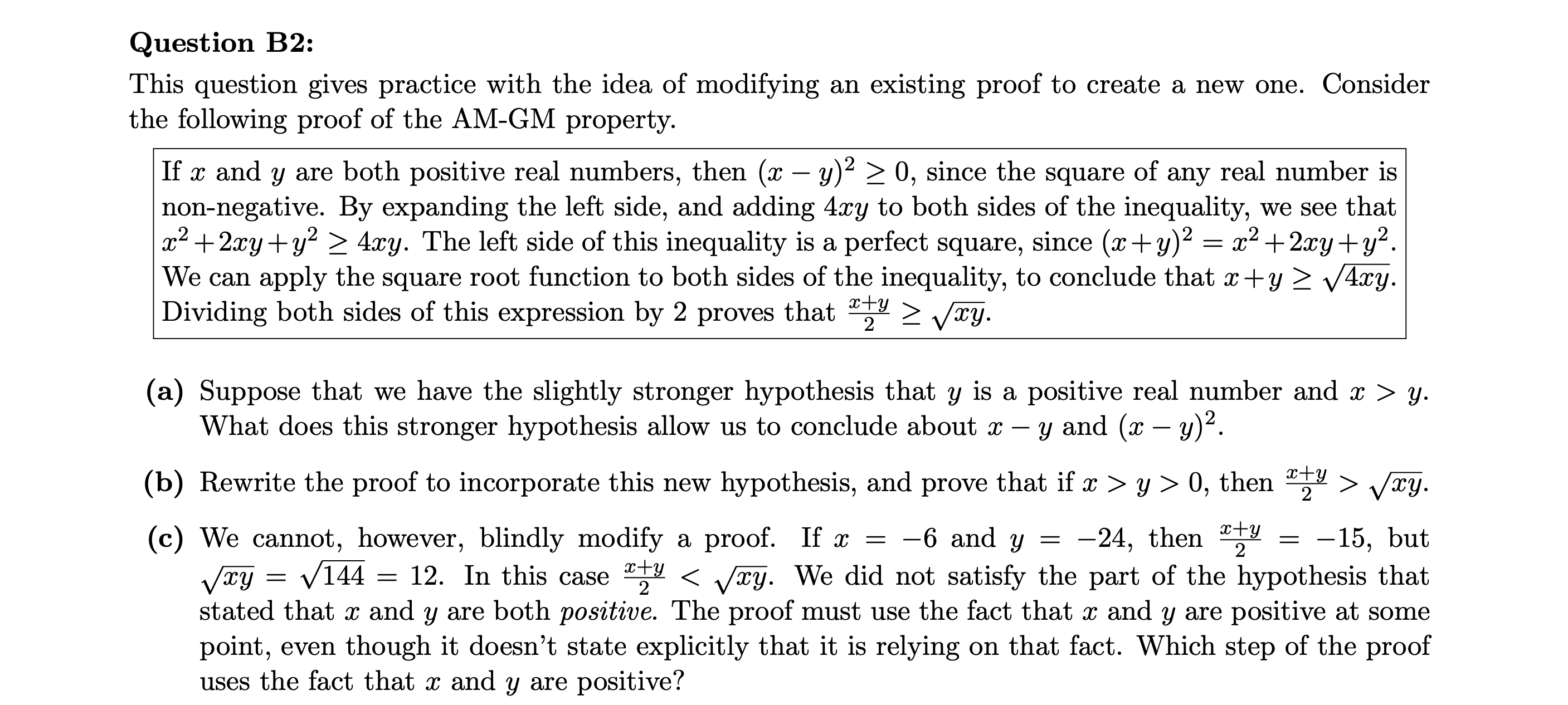 Question B2: This question gives practice with the | Chegg.com