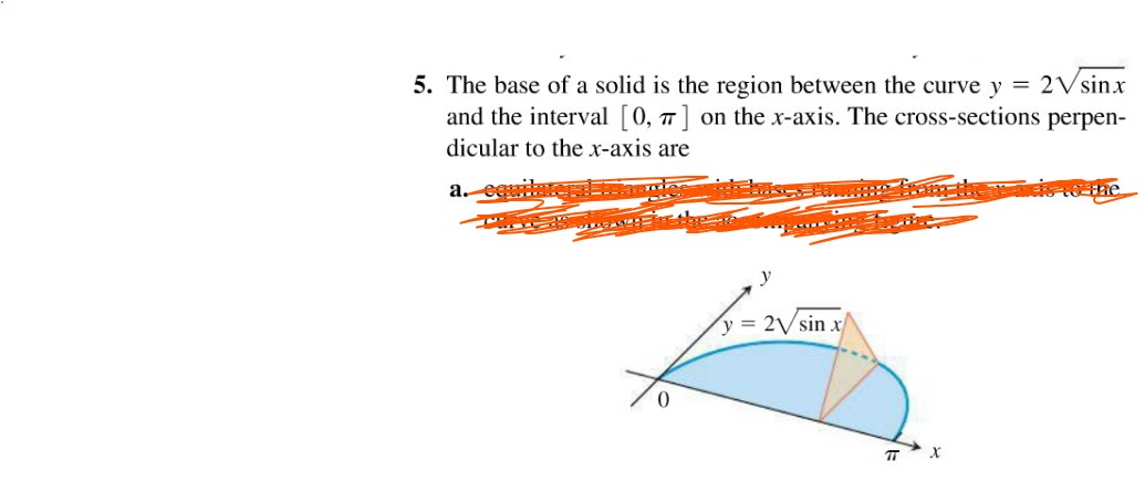 Solved find the volume when:a) using semi circles b) using | Chegg.com