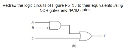 Solved Redraw the logic circuits of Figure P5-33 to their | Chegg.com