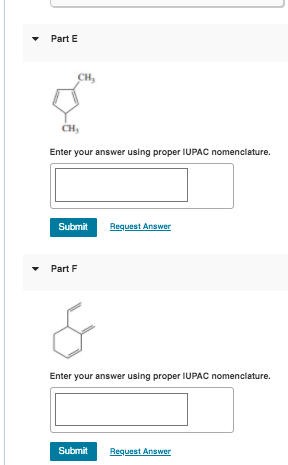 Solved Part E CH Enter your answer using proper IUPAC | Chegg.com
