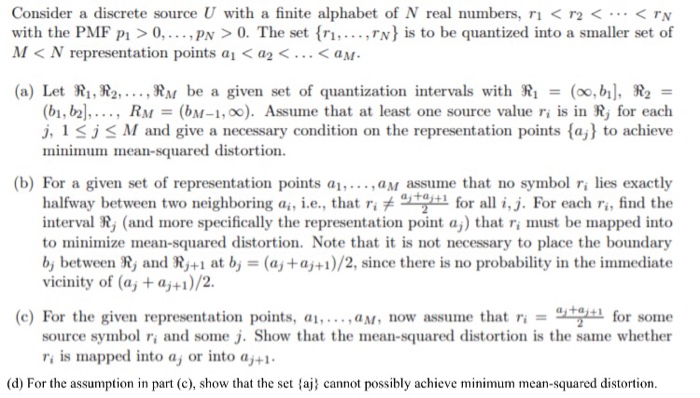 Solved Consider a discrete source U with a finite alphabet | Chegg.com