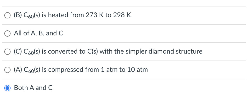 Solved The structure of C60(s) is shown below. Gray lines | Chegg.com