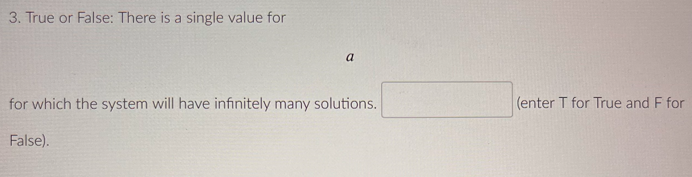 Solved Consider the system of equations represented by the | Chegg.com