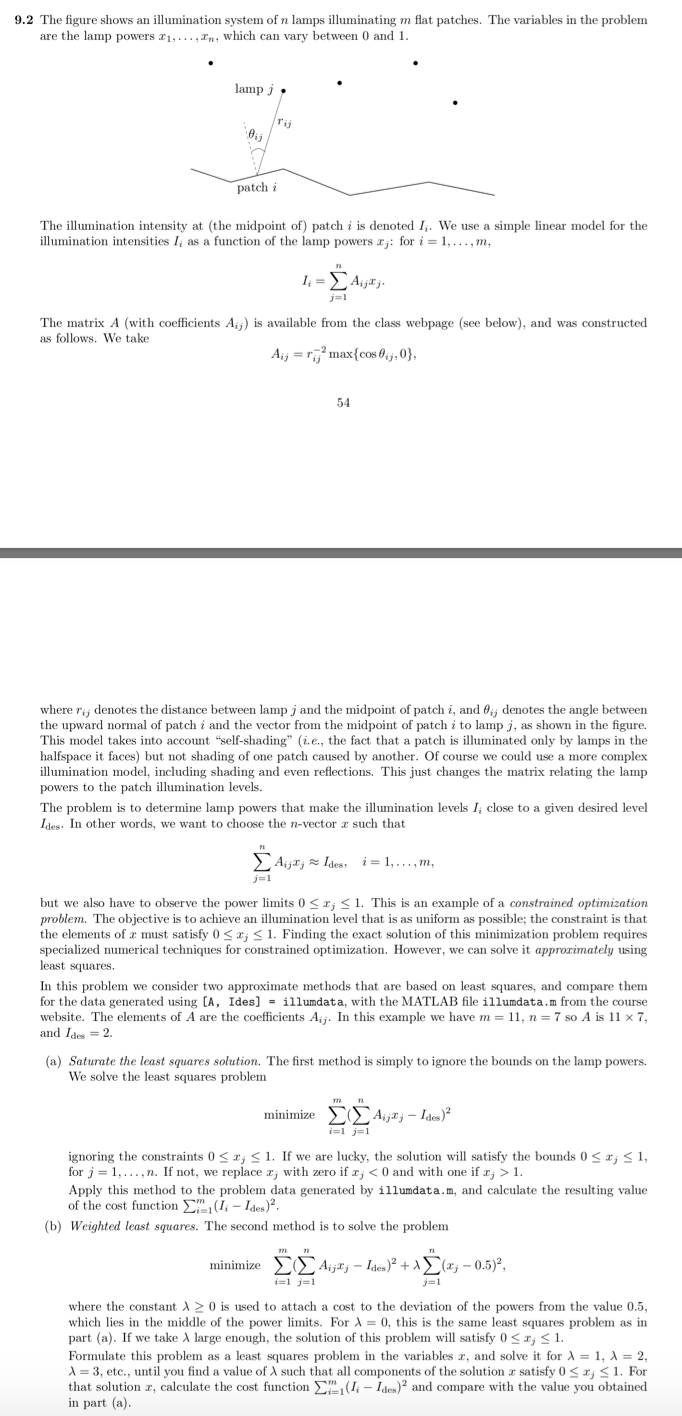 Solved 9.2 The figure shows an illumination system of n | Chegg.com