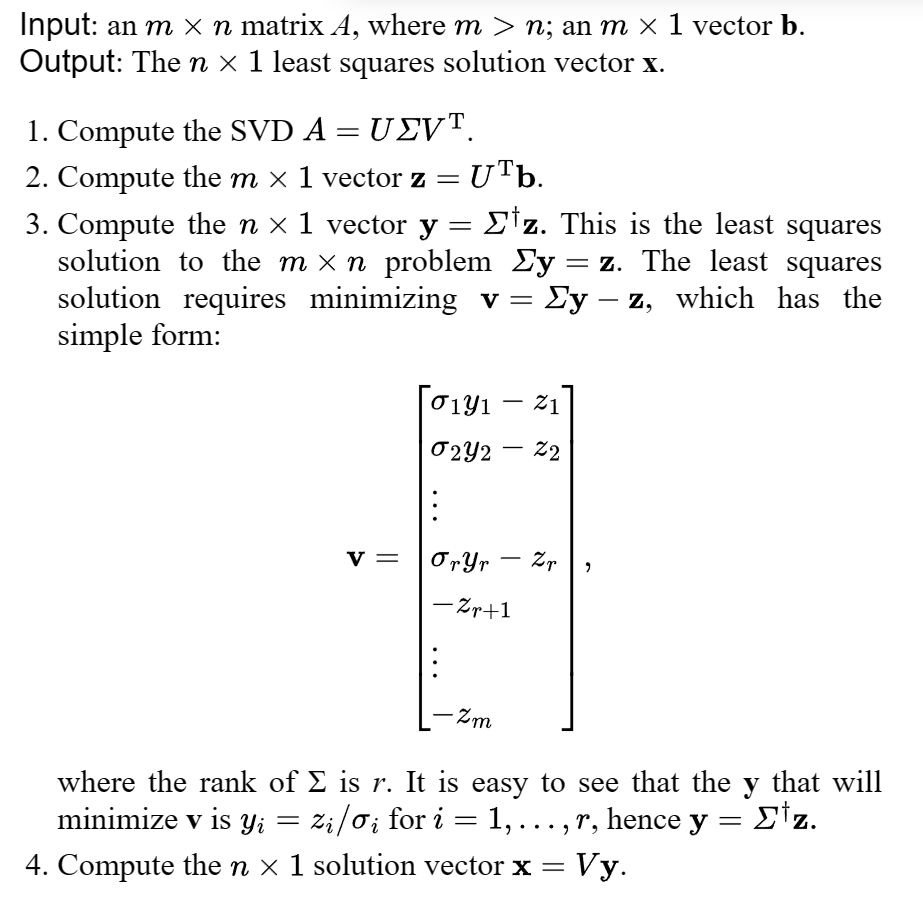Solved What is the least squares solution to the linear | Chegg.com