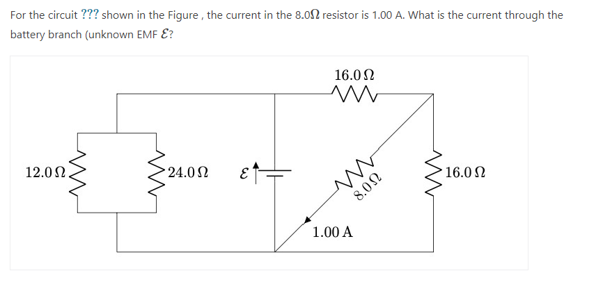 Solved For the circuit??? shown in the Figure, the current | Chegg.com
