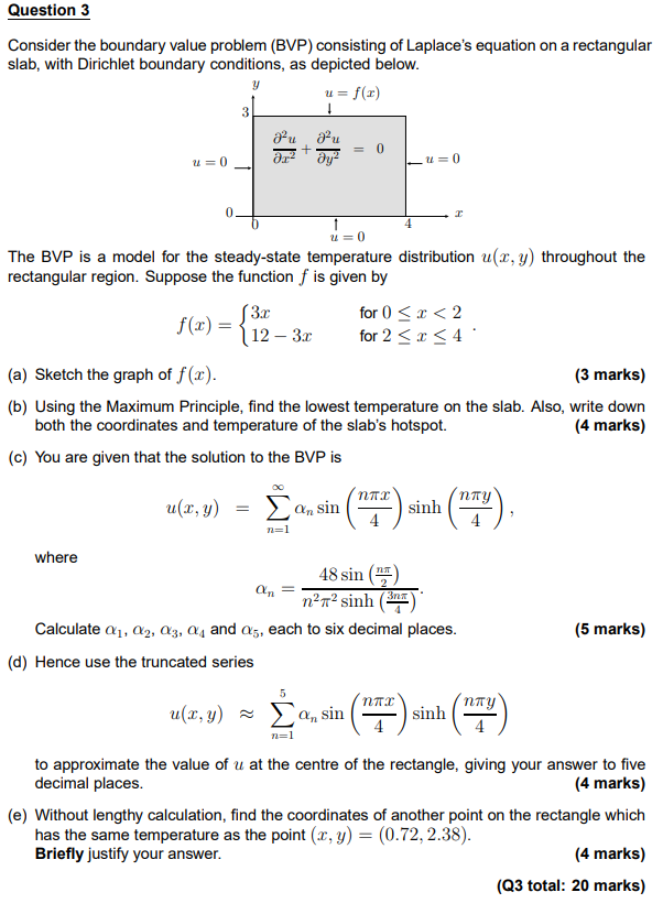 Solved Question 3 Consider the boundary value problem (BVP) | Chegg.com