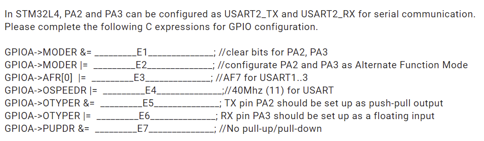 Solved In STM32L4, PA2 and PA3 can be configured as | Chegg.com