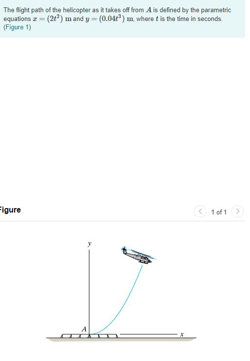 Solved The flight path of the helicopter as it takes off | Chegg.com