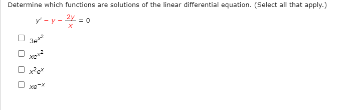 Solved Determine which functions are solutions of the linear | Chegg.com