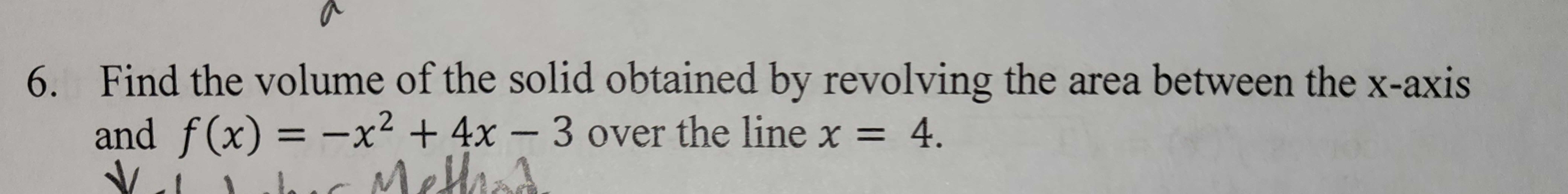 Solved Find the volume of the solid obtained by revolving | Chegg.com
