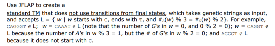 Solved Use JFLAP to create a standard TM that does not use | Chegg.com