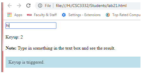 Solved 1. Write a HTML page using jQuery that is triggering | Chegg.com
