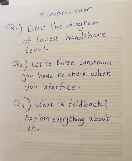 Solved Microprocessor the diag ram Qi) Draw of Lowest hands | Chegg.com