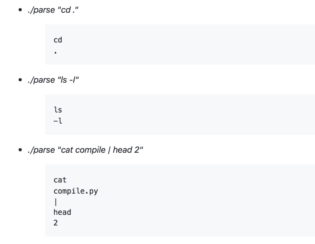 Solved Create a program in C that can parse command-line | Chegg.com
