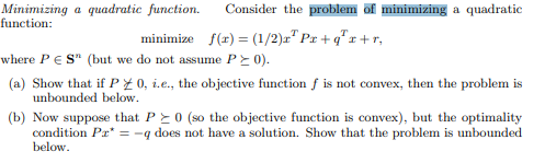 Solved function: Minimizing a quadratic function. Consider | Chegg.com