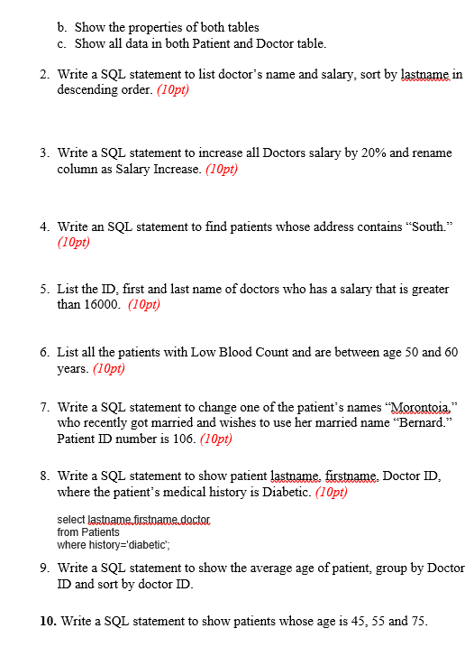 Solved A medical clinic has doctors, along with patients | Chegg.com
