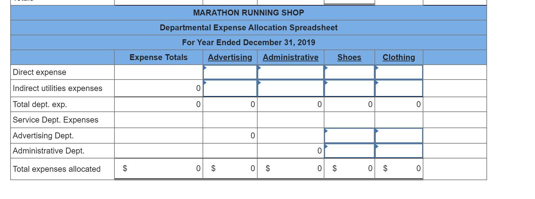 Solved Exercise 22-6 Departmental expense allocation | Chegg.com