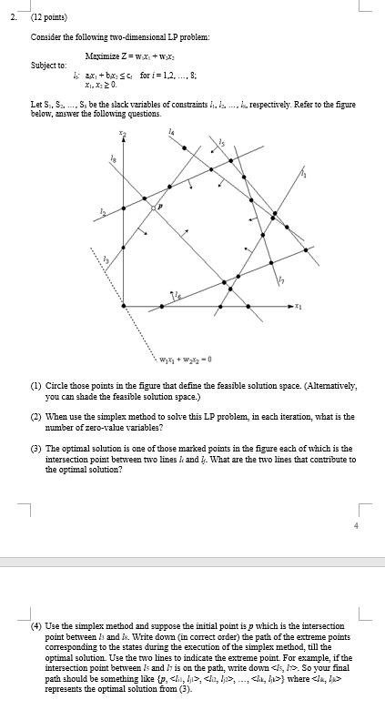 2. (12 points) Consider the following two-dimensional | Chegg.com