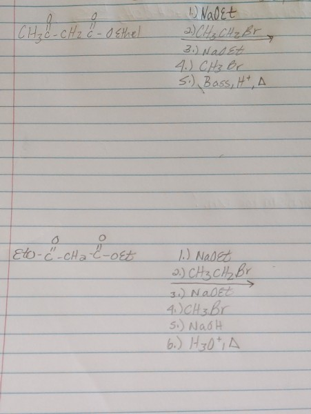 Solved Nadet - CH 2 C - O Ethel 3.) Naset 4.) CH₂ Br S.), | Chegg.com