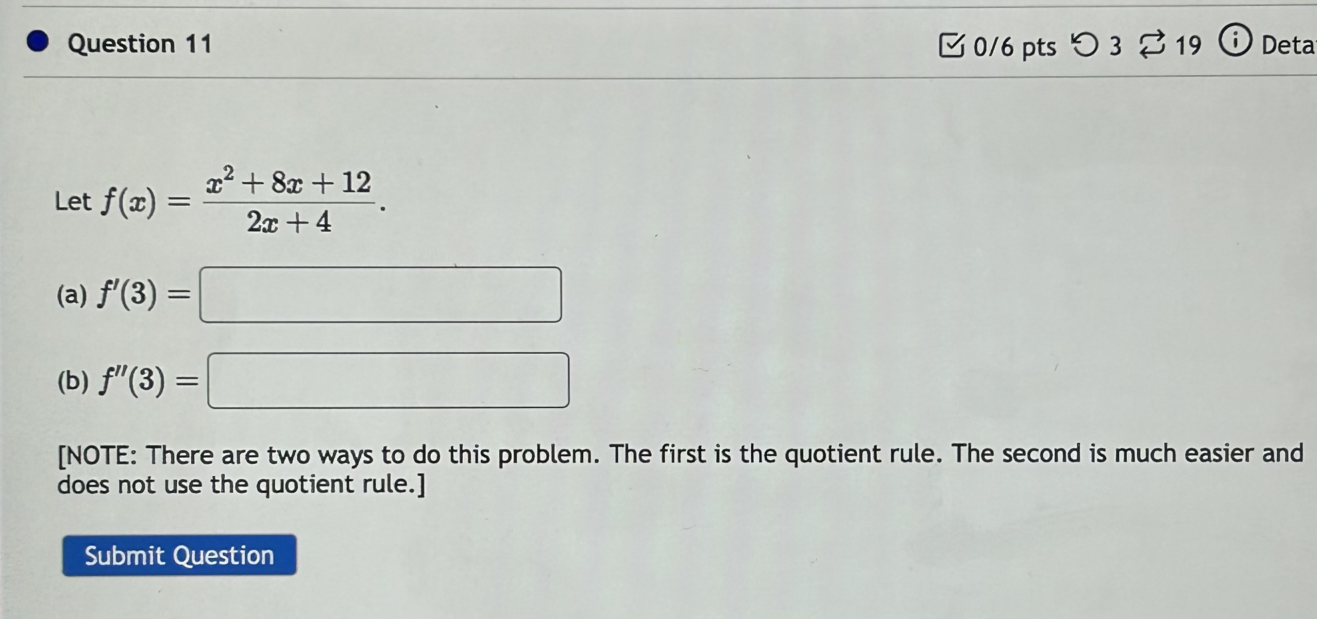 Solved Let f(x)=x2+9. Then f′(x) is f′(1) is f′′(x) is and | Chegg.com