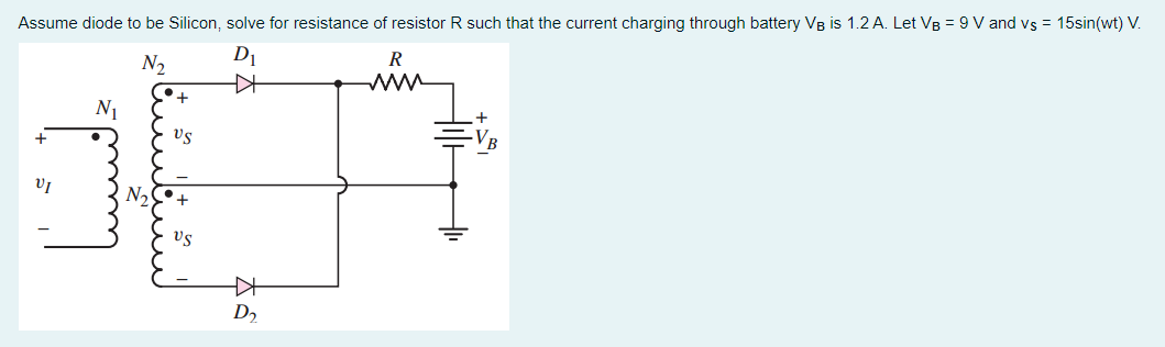 Solved Assume diode to be Silicon, solve for resistance of | Chegg.com