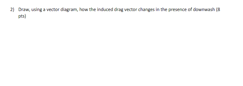 Solved 2) Draw, using a vector diagram, how the induced drag | Chegg.com