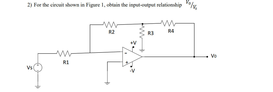 Solved 2) For the circuit shown in Figure 1, obtain the | Chegg.com