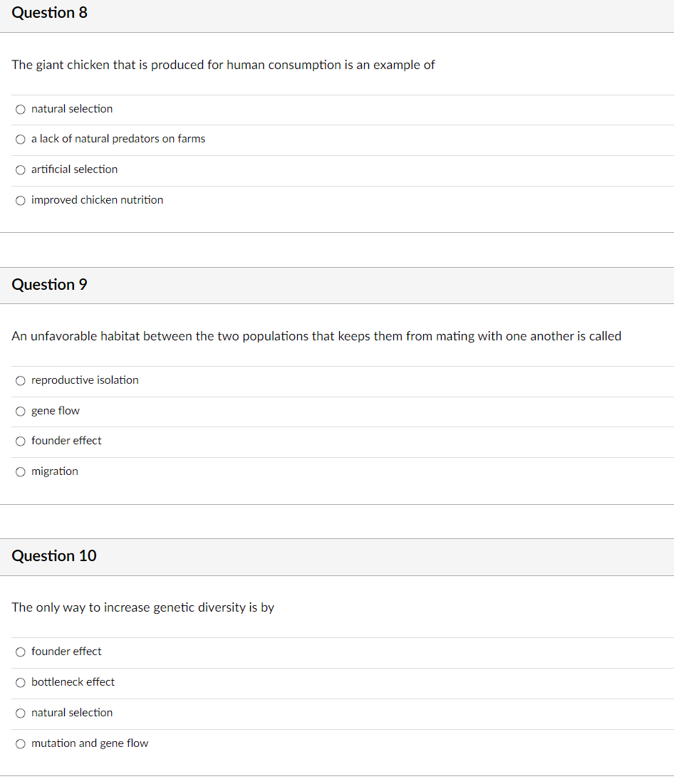 Solved Question 8 The giant chicken that is produced for | Chegg.com