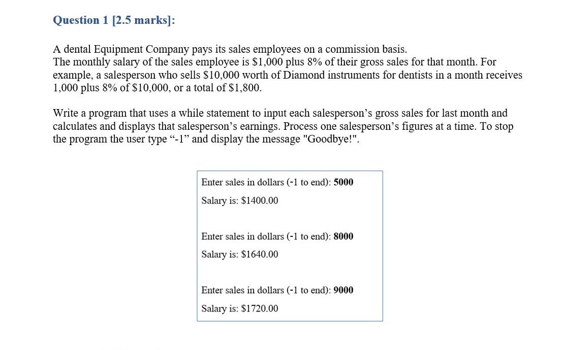 Solved Q1 criteria: - Correct calculation & display; see | Chegg.com