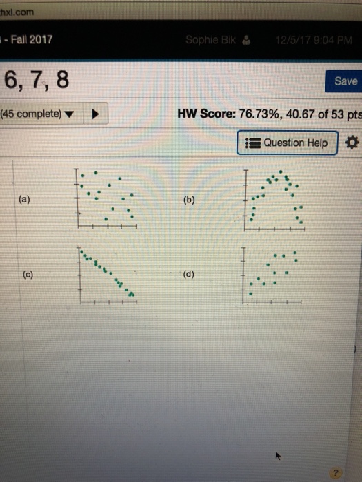 Solved MTH 243 - Fall Homework: Module 10 HW --Ch. 6, Score: | Chegg.com