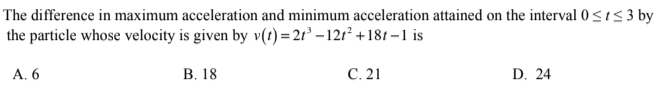 Solved The difference in maximum acceleration and minimum | Chegg.com