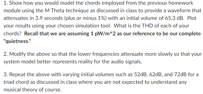 Solved Show how you would model the chords employed from the | Chegg.com