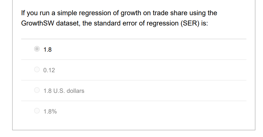 Solved Use GrowthSW from AER package in RStudio. The option | Chegg.com