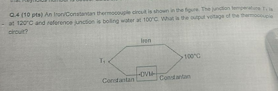 Solved An ﻿IronConstantan thermocouple circuit is ﻿shown in | Chegg.com
