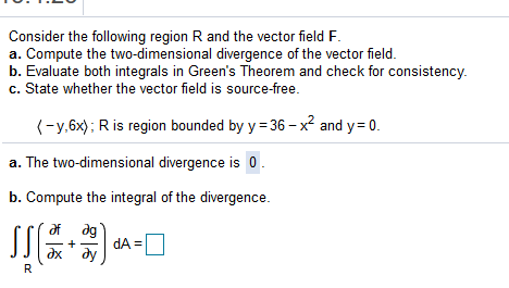 Solved Consider the following region R and the vector field | Chegg.com