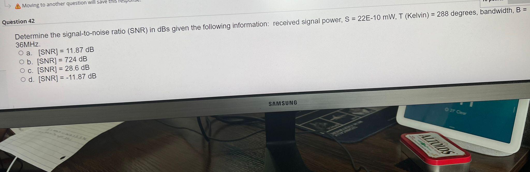 Solved Determine the Shannon Theoretical maximum capacity | Chegg.com