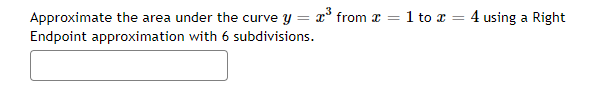 Solved Approximate the area under the curve y=x3 from x=1 to | Chegg.com