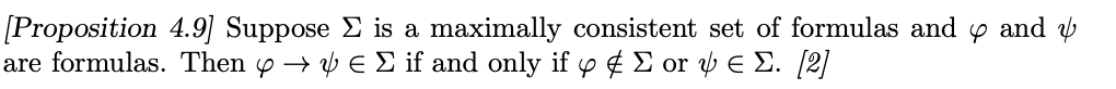 Solved [Proposition 4.9] Suppose E is a maximally consistent | Chegg.com