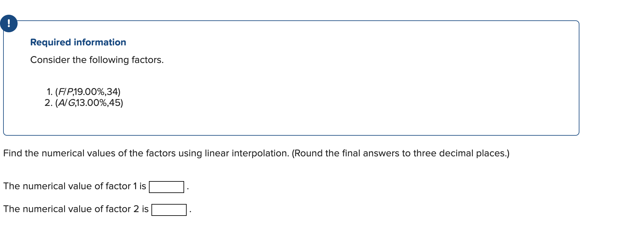 Solved Required information Consider the following factors. | Chegg.com