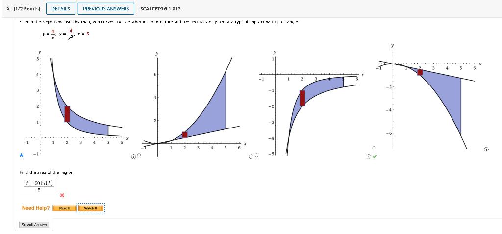 Solved 5. [1/2 points) DETAILS PREVIOUS ANSWERS SCALCET9 | Chegg.com
