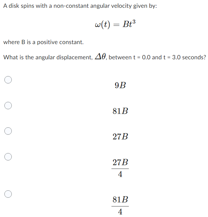 Solved A disk spins with a non-constant angular velocity | Chegg.com