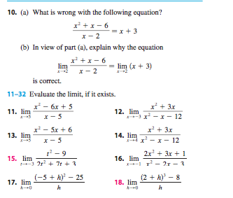 Solved 10. (a) What is wrong with the following equation? x | Chegg.com