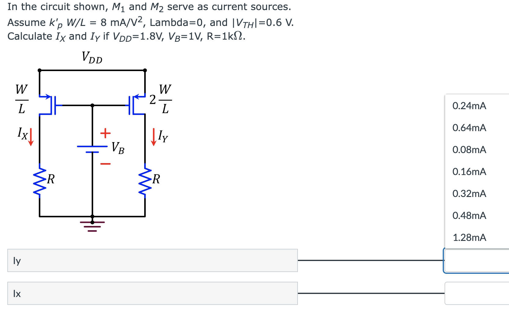 Solved by an EXPERT In ﻿the circuit shown, M1 ﻿and M2 ﻿serve as ﻿current | Chegg.com