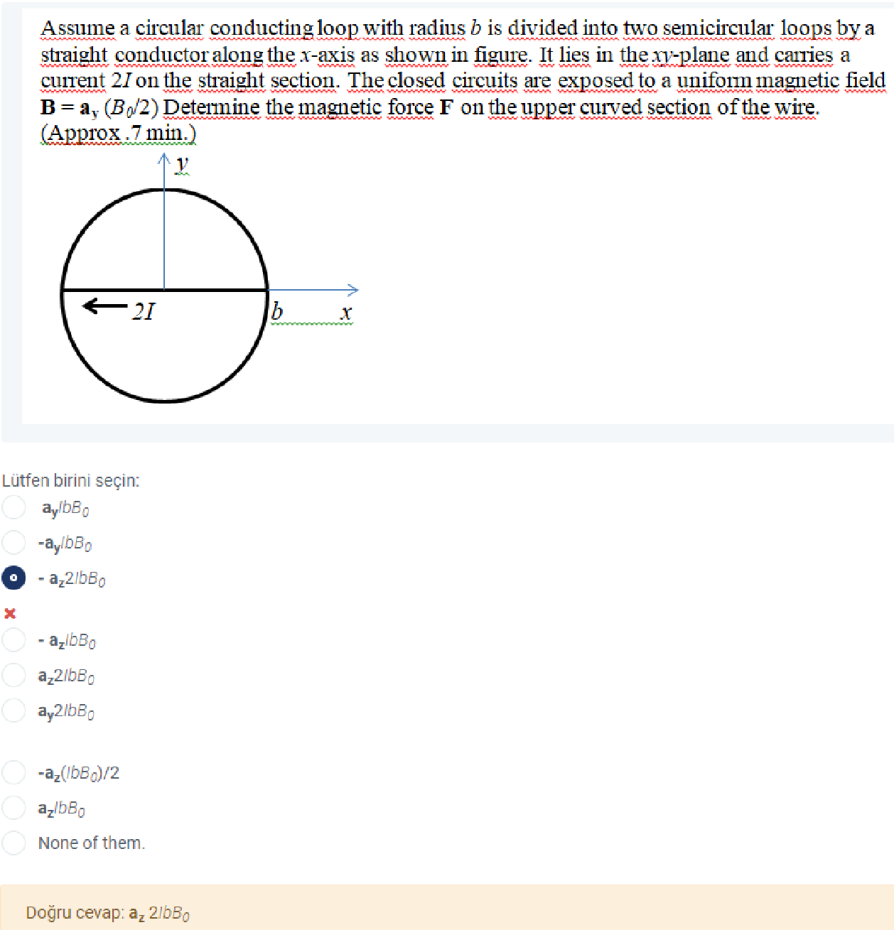 Solved Assume a circular conducting loop with radius b is | Chegg.com