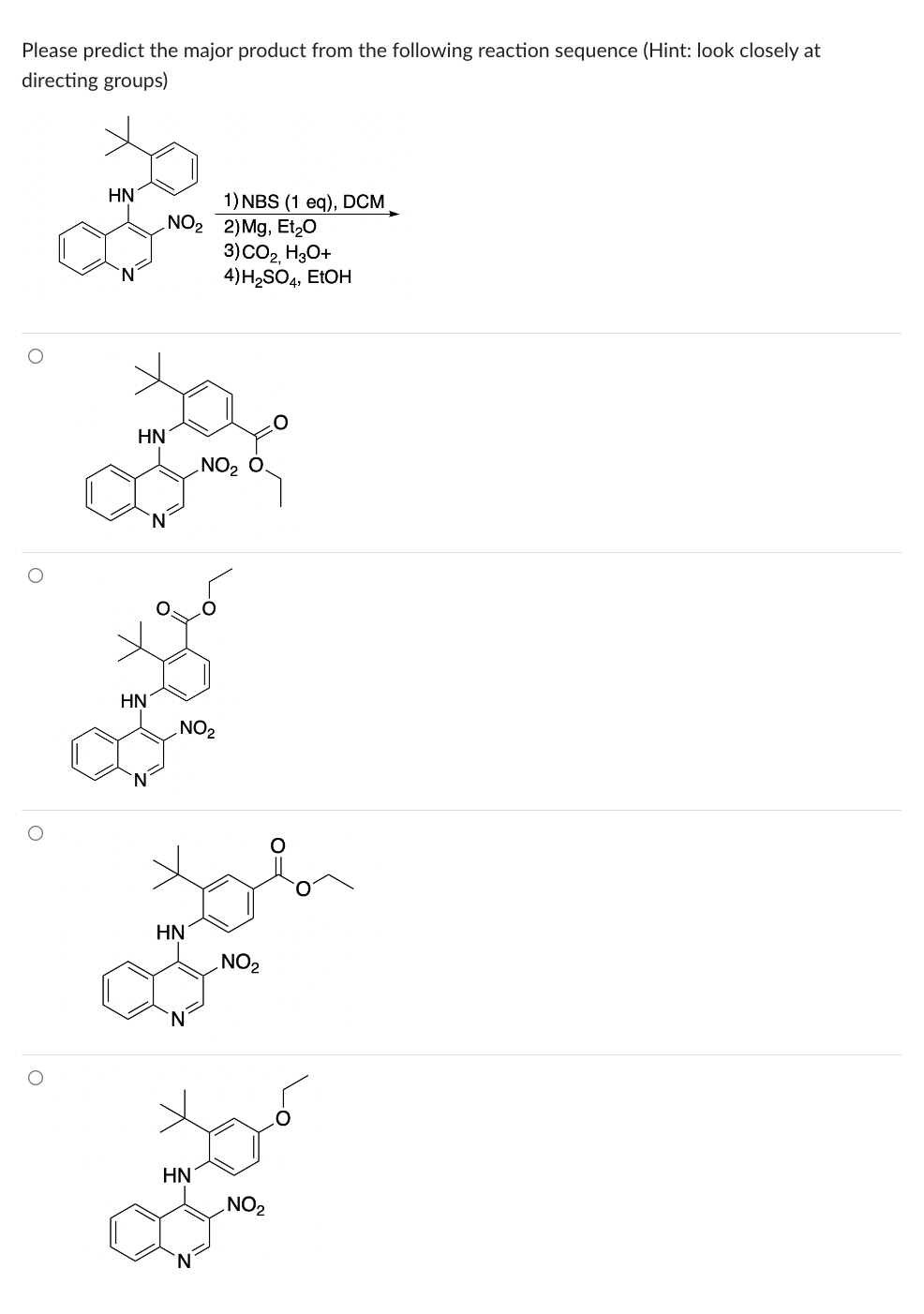 Solved Please predict the major product from the following | Chegg.com