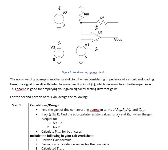 Solved V+ V2 Rin 9 1.01 Vout > V1 V3 V- 5 9 Figure 5: | Chegg.com