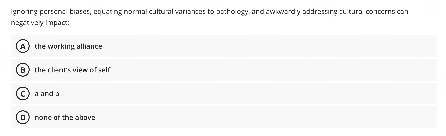 Solved Ignoring personal biases, equating normal cultural | Chegg.com