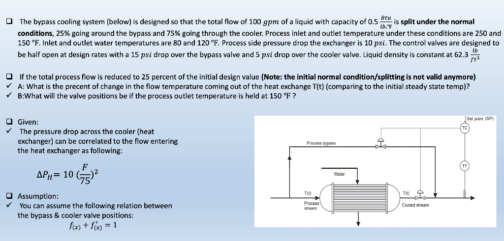 Solved The bypass cooling system (below) is designed so that | Chegg.com